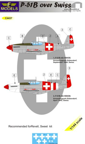 LF Models C4437 P-51B over Swiss