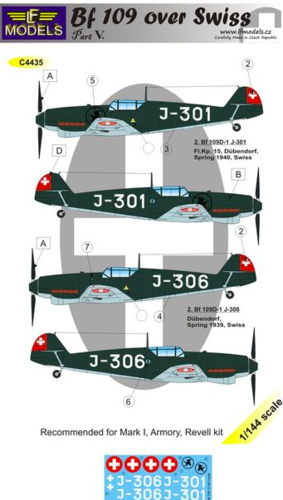 LF Models C4435 Bf 109 over Swiss V.