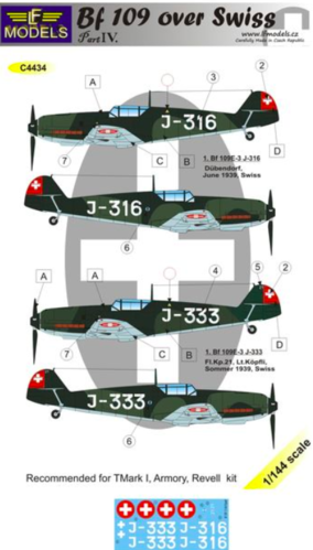 LF Models C4434 Bf 109 over Swiss IV.