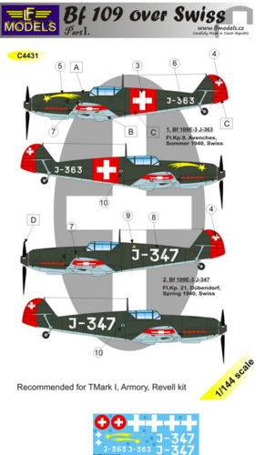 LF Models C4431 Bf 109 over Swiss I.