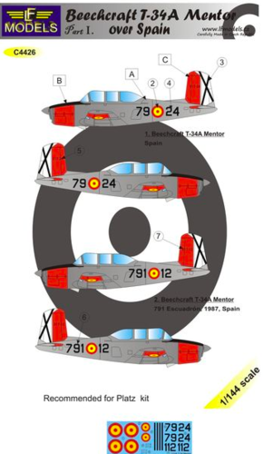 LF Models C4426 T-34A Mentor over Spain I.