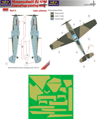 LF Models M7235 Messerschmitt Bf 109E Late scheme part I.