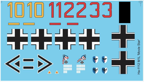 Buchon Scale Models 32003 Hispano HA-1112 M1L 'Movie Star' decal sheet + resin additional parts