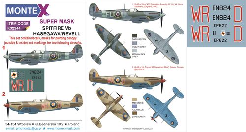 Montex K32344 Spitfire VB Hasegawa