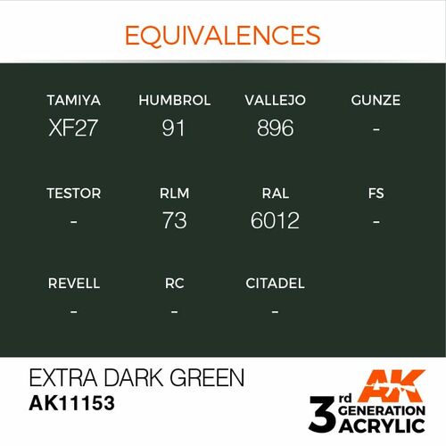 AK-Interactive AK 11153 Extra Dark Green