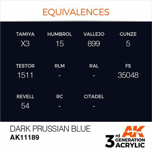 AK-Interactive AK 11189 Dark Prussian Blue