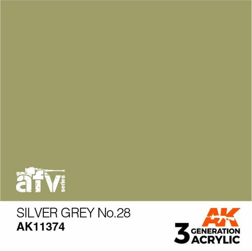 AK-Interactive AK 11374 Silver Grey No.28
