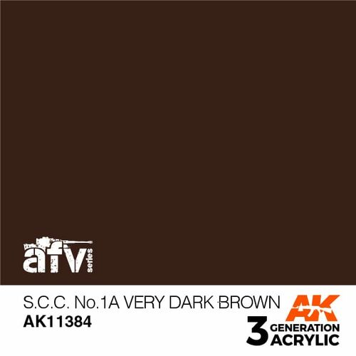 AK-Interactive AK 11384 S.C.C. No.1A Very Dark Brown