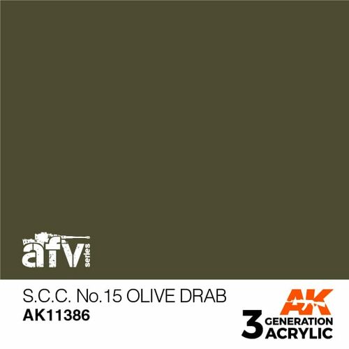 AK-Interactive AK 11386 S.C.C. No.15 Olive Drab
