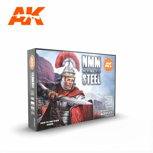AK-Interactive AK 11601 Non Metallic METAL: Steel Set