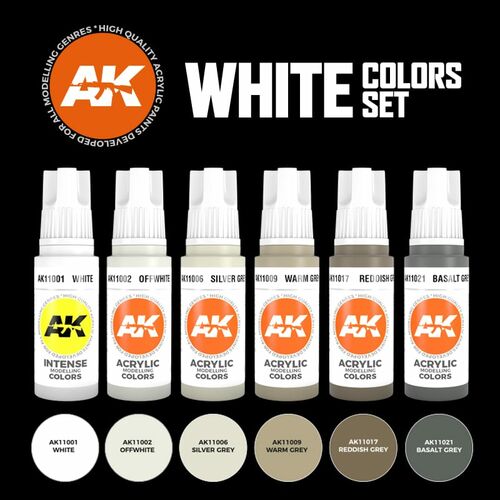AK-Interactive AK 11609 White Colors Set