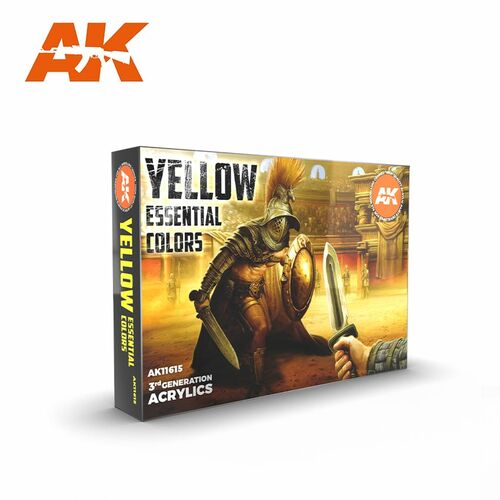 AK-Interactive AK 11615 Yellow Essential Colors 3GEN Set