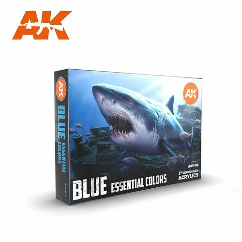 AK-Interactive AK 11618 Blue Essential Colors 3GEN Set