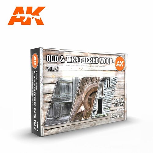 AK-Interactive AK 11674 Old & Weathered Wood Vol 2 Set