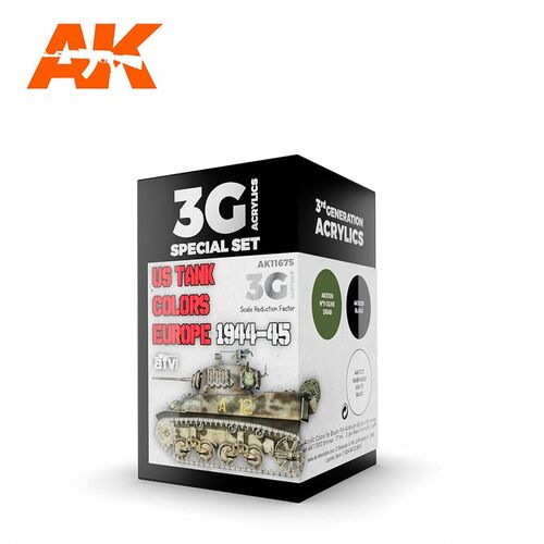 AK-Interactive AK 11675 US Tank Colors Europe 1944-45 Set