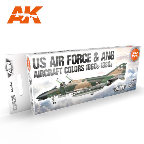 AK-Interactive AK 11747 US Air Force & ANG Aircraft Colors 1960s-1980s Set