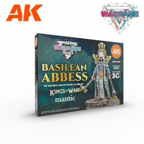 AK-Interactive AK 11770 Basilean Abbess - Wargame Starter Set - 14 Colors & 1 Figure