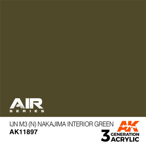 AK-Interactive AK 11897 IJN M3 (N) Nakajima Interior Green