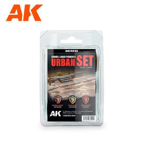 AK-Interactive AK14032 Liquid Pigment - Urban Enamel Set