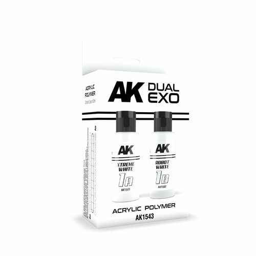 AK-Interactive AK 1543 1A Xtreme White & 1B Robot White - Dual Exo Set 1