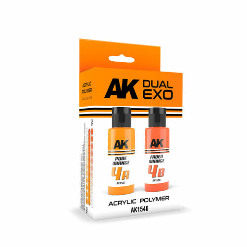 AK-Interactive AK 1546 4A Pure Orange & 4B Faded Orange - Dual Exo Set 4