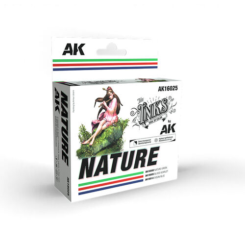 AK-Interactive AK 16025 The Inks Set - Nature Acrylic