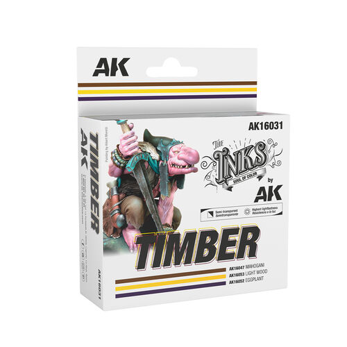 AK-Interactive AK 16031 Timber - Ink Set