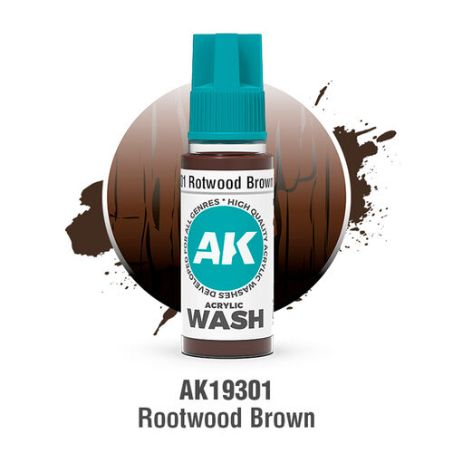 NEW! AK-Interactive AK19301 Rotwood Brown Wash