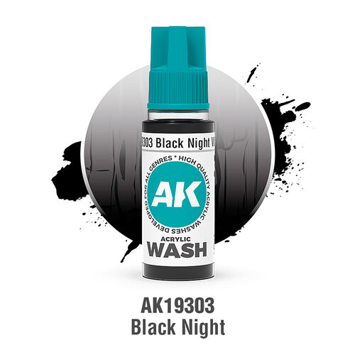 NEW! AK-Interactive AK19303 Black Night Wash
