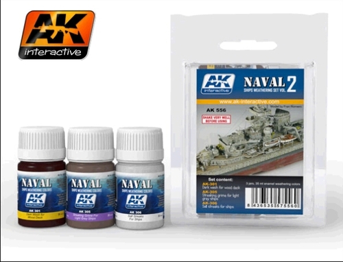 AK-Interactive AK 556 Naval Ships Weathering Set vol.2