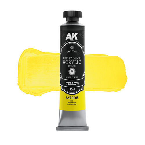 AK-Interactive AK AD006 YELLOW - Artistic Dense Acrylic