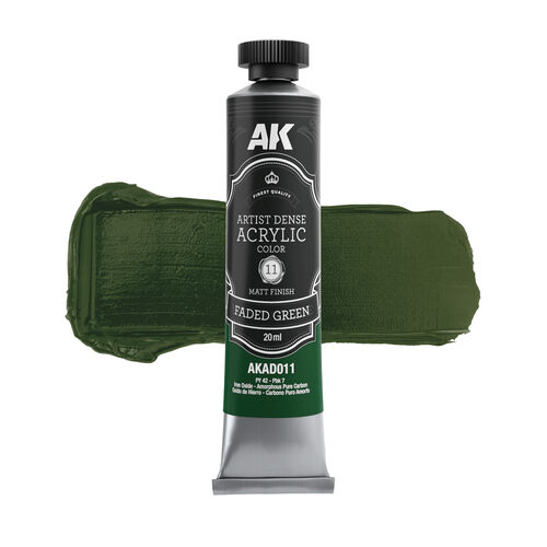 AK-Interactive AK AD011 FADED GREEN - Artistic Dense Acrylic