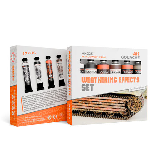 AK-Interactive AKG25 Weathering Effects Set - AK Gouaches