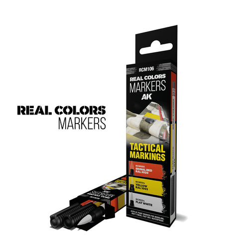 AK-Interactive RCM106 Tactical Markings - Set 3 Real Colors Markers