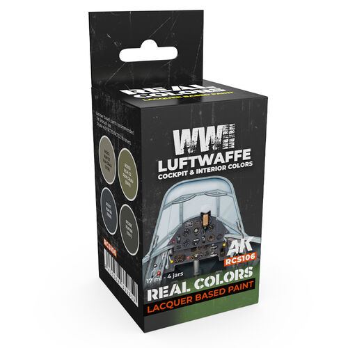 AK-Interactive RCS106 Luftwaffe WWII Cockpit & Interior Colors Set