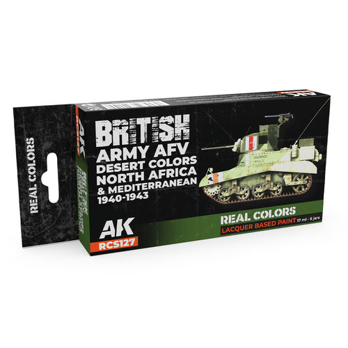 AK-Interactive RCS127 British Army AFV Desert Colors Set - North Africa and Mediterranean (1940-1943)