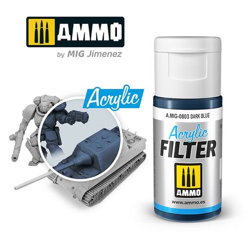 AMMO of Mig Jimenez A.MIG 0803 Acrylic Filter Dark Blue