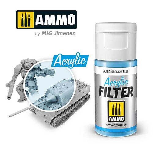 AMMO of Mig Jimenez A.MIG 0806 Acrylic Filter Sky Blue