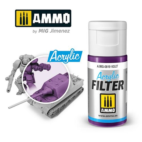 AMMO of Mig Jimenez A.MIG 0819 Acrylic Filter Violet