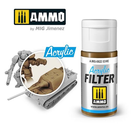 AMMO of Mig Jimenez A.MIG 0822 Acrylic Filter Ochre