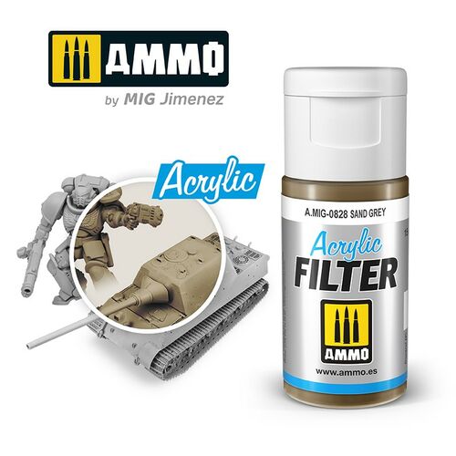 AMMO of Mig Jimenez A.MIG 0828 Acrylic Filter Sand Grey