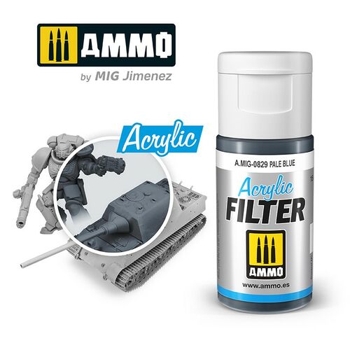 AMMO of Mig Jimenez A.MIG 0829 Acrylic Filter Pale Blue