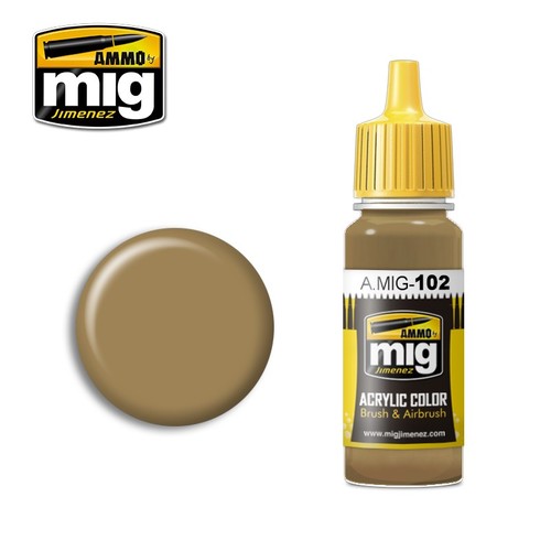 AMMO of Mig Jimenez A.MIG 102 Ochre Brown