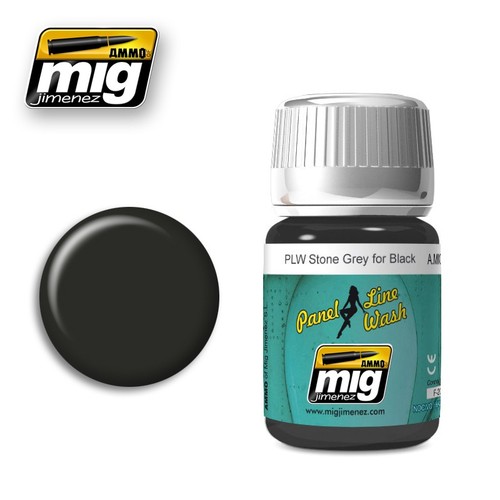 AMMO of Mig Jimenez A.MIG 1615 PLW Stone Grey for Black