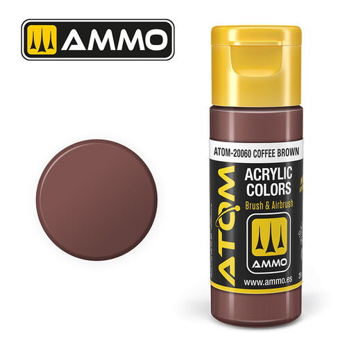 AMMO of Mig Jimenez ATOM-20060 ATOM COLOR Coffee Brown