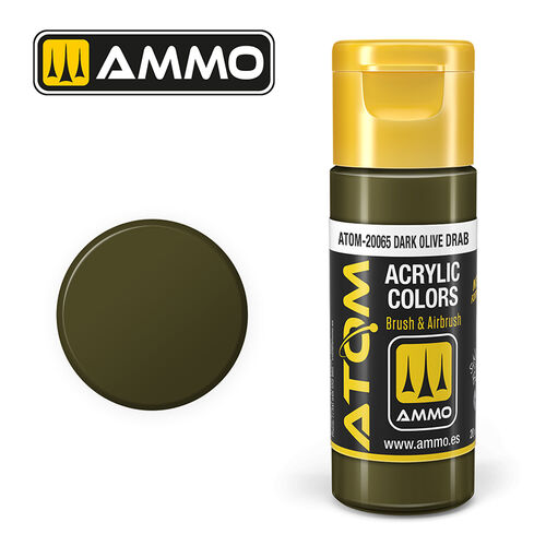 AMMO of Mig Jimenez ATOM-20065 ATOM COLOR Dark Olive Drab