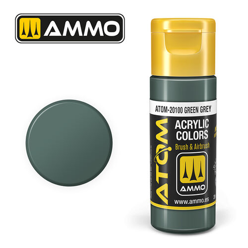 AMMO of Mig Jimenez ATOM-20100 ATOM COLOR Green Grey