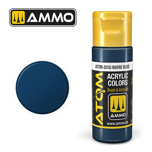 AMMO of Mig Jimenez ATOM-20103 ATOM COLOR Marine Blue