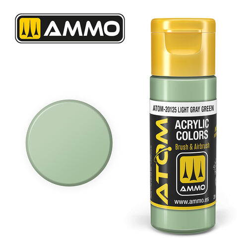 AMMO of Mig Jimenez ATOM-20125 ATOM COLOR Light Gray Green
