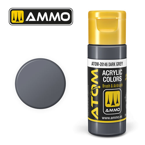 AMMO of Mig Jimenez ATOM-20146 ATOM COLOR Dark Grey
